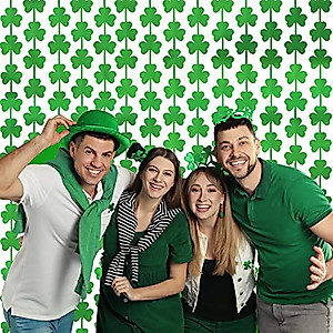 LOLStar 3 Pack St. Patrick's Day Foil Fringe Curtains Lucky St Patricks Day Party Decorations 3.3 x 6.6 ft Shamrock Tinsel Curtain Photo Prop Backdrop Streamer Backdrop for Irish Party Decoration