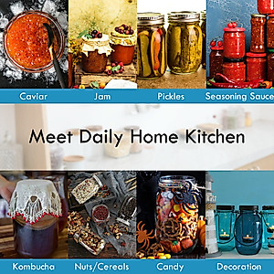 YEBODA 32 oz Mason Jars Canning Jars with Airtight Lids and Bands 6 Pack Ideal for Preserving, Meal Prep, Overnight Oats, Jam, Jelly, Jams, Spice, Sauces, Salads, Yogurt, Wedding Favors