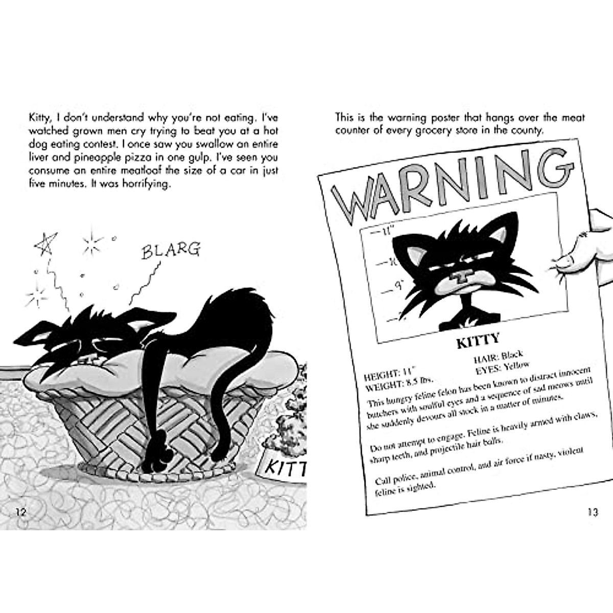 Bad Kitty Goes to the Vet (paperback black-and-white edition)