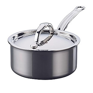 Hestan - NanoBond Collection - Titanium Stainless Steel 1.5-Quart Sauce Pan with Lid - Toxin, PFAS, & Chemical Free Clean Cookware, Induction Cooktop Compatible