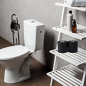 Mondo Medical 6 Pack of Black Toilet Paper Rolls - 3 Ply Black Bath Tissue Colored Toilet Paper Rolls for Bathroom