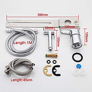 ifgswopq Bidet Faucets Toilet Solid Brass Chrome Handheld Bidet Toilet Portable Bidet Shower Set with Hot and Cold Water Bidet Mixer