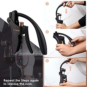 CHEER MODA Professional Corkscrew Wine Bottle Opener with Beer Opener, Sommeliers Corkscrews, High-Level Bartender Wine Opener, Great Handling Screw Puller