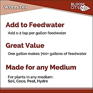 Liquid Concentrate Worm Tea - Liquid Worm Castings Organic Fertilizer - Organic Compost Tea for Plants & Bokashi, 1/2 Pint (8 oz)