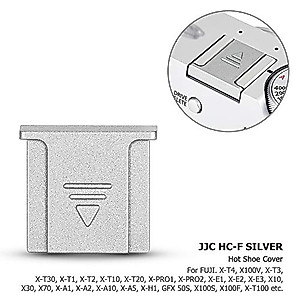 Silver Camera Hot Shoe Cover Protector Cap for Fujifilm X-S20 X-T5 X-T4 X-T3 X-T2 X-T1 GFX 50S II X-H2 X-H2S XT-30 II X-T20 XT-10 X-S10 X-E4 X-E3 X-E2S XT200 XT100 X100V X100F X100T X100S XPro3 XPro2