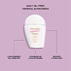 Shiseido Urban Environment Oil-Free Mineral Sunscreen SPF 42-1 fl oz - Protects, Hydrates, Mattifies & Works as Face Primer - Water Resistant for 40 Minutes - Reef Friendly, Non-Comedogenic