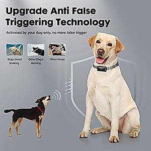 Dog Bark Collar, NQQHNN Bark Collar for Large Medium Small Dogs, Dog Barking Collar with 7 Adjustable Sensitivity and Intensity Beep Vibration and Optional Shock Function