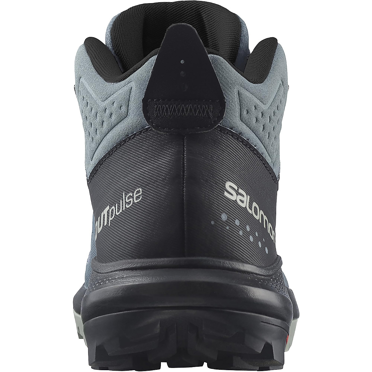 Salomon Women's OUTPULSE Mid Gore-Tex Hiking Boots for Women, Stormy Weather/Black/Wrought Iron, 11