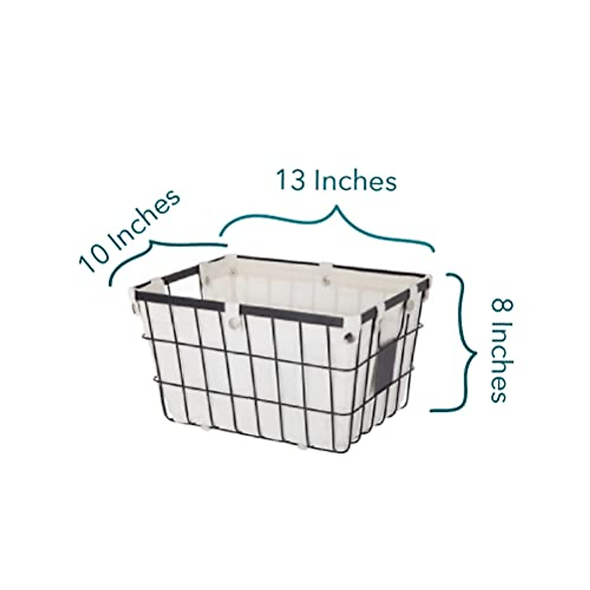 SEDLAV Storage Basket- Wire Basket to Write In Chalk, Small & Medium, Black & Linen. Baskets For Organizing, Toy Storage, Blanket Basket, Gift Baskets, Storage Basket (1 Small Basket)