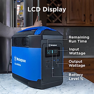 Westinghouse 1008Wh 3000 Peak Watt Quick Charge Portable Power Station and Solar Generator, Pure Sine Wave AC Outlet, Backup Lithium Battery for Camping, Home, Travel (Solar Panel Not Included)