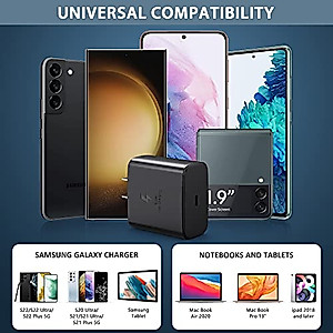 2024 New 45W Samsung Charger Type C Super Fast Charging USB C Android Charger for Samsung Galaxy S24 Ultra/S24/S24+/S23 Ultra/S23/S23+/S22 Ultra/S22+/S22, Galaxy Tab, PPS Charger & 6ft C Cable