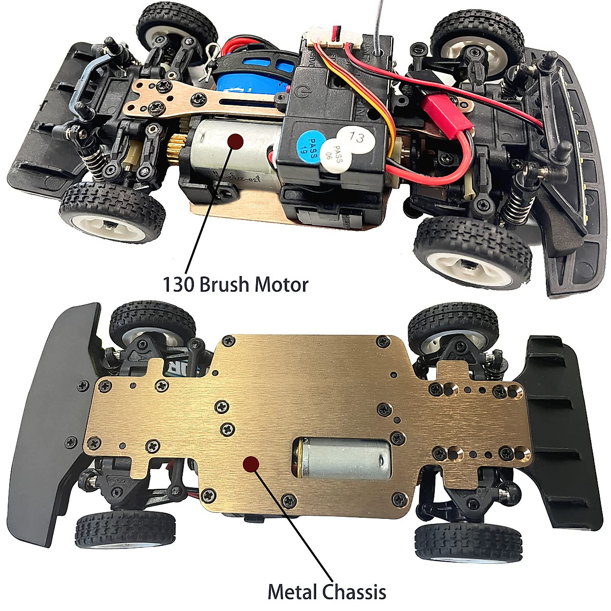 LEOSO Wltoys K989 RC Car 3pcs Upgraded 500mah Battery 1/28 RC Car 2.4G Remote Control Cars 4WD Tabletop Drift Rc Car 30km/h Mini RC Drift Car for Kids Gifts