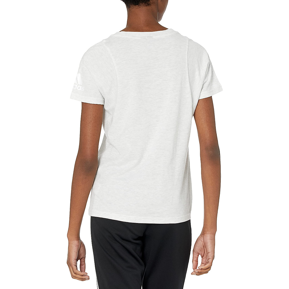 adidas Women's Id Winners Tee, White/Medium Grey Heather/Solid Grey, Medium