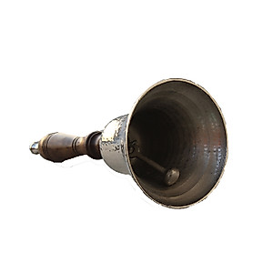 Brass Hand Call Bell, Heavy Duty, Very Loud Sound, Brass Dinner Bell Ideal Gift for Home Office, School, Teacher, Nautical, Spa, Aromatherapy