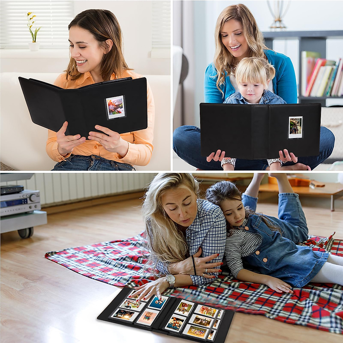 360 Pockets Photo Album for Fujifilm Instax Mini Camera Fujifilm Instax Mini 11 12 9 40 Evo Liplay 8 7+ Instant Camera(Black)