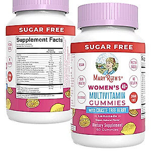 MaryRuth's Multivitamin for Women 40+ | Sugar Free | Vegan Womens Vitamins | Immune Support Daily Women's Multivitamin + Chasteberry | Hair, Skin and Nail Gummy Vitamins for Women | 60 Count