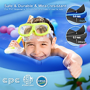 Hamdol Inflatable Swimming Pool with Sprinkler, Kiddie Pool 99" X 72" X 22" Family Full-Sized Inflatable Pool, Blow Up Lounge Pools Above Ground Pool for Kids, Adult, Age 3+, Outdoor, Garden, Party
