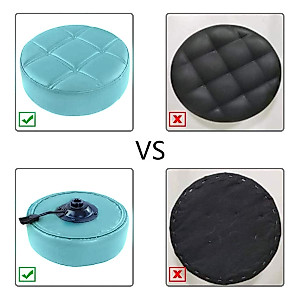 Rolling Adjustable Stool with Wheels for Work Medical Tattoo Salon Office,Swivel Desk Esthetician Hydraulic Stool Chair (Cyan)