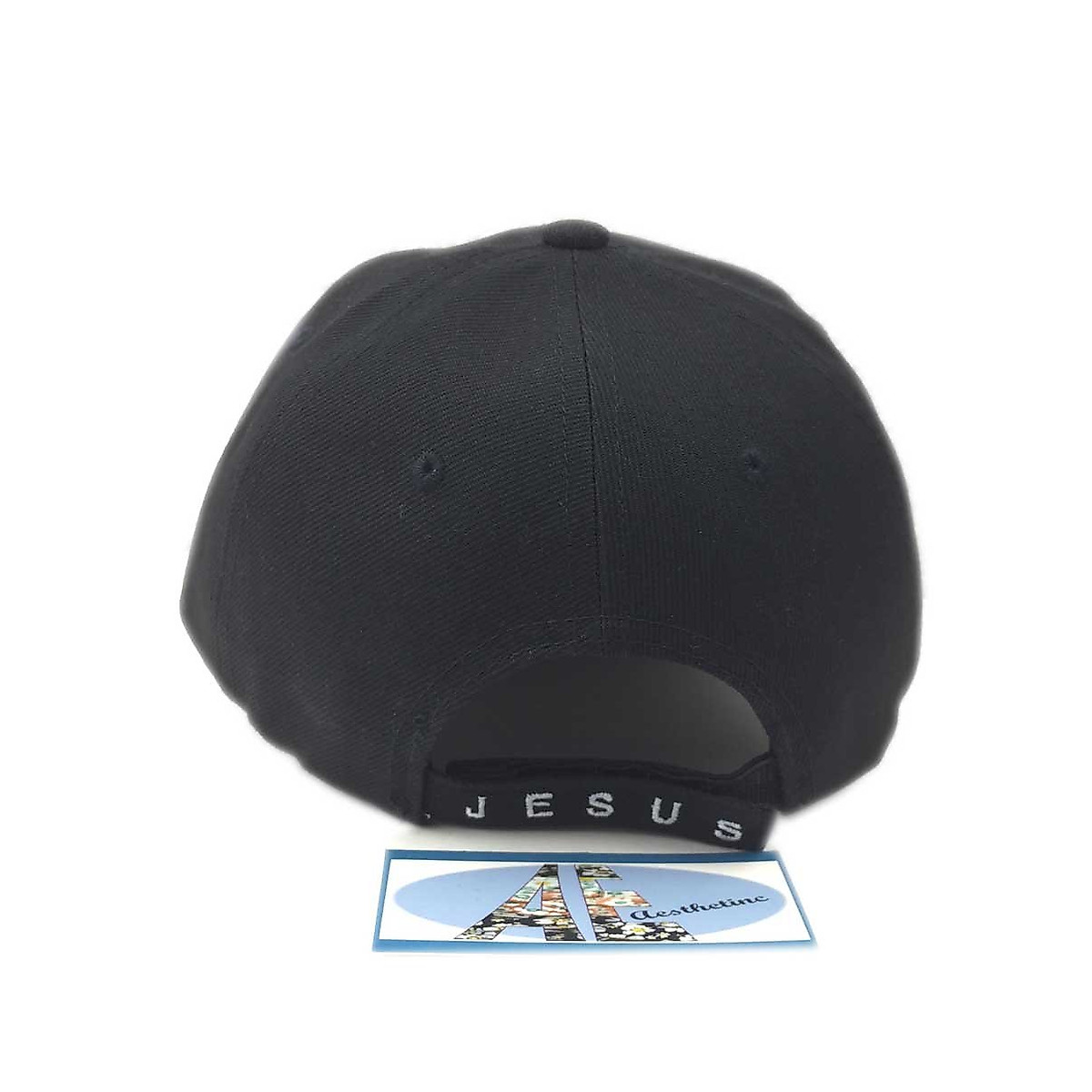 Aesthetinc 3D Embroidery Christian Bible Verse Man of Faith Jesus Christ Church Religious Cap Hat Visor (Man of Faith BK)