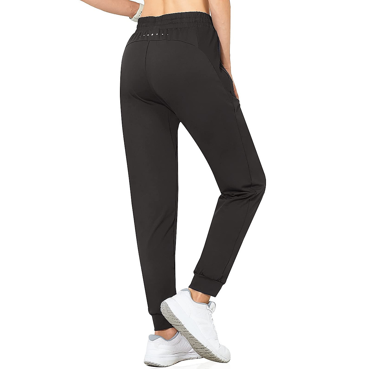 ALLZERO Women's Track Pants Casual Lounge Joggers Pants with Pockets Soft Sweatpants for Athletic,Running,Workout Black XL