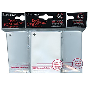 Ultra Pro Card Supplies YuGiOh Sized Deck Protector Sleeves White 60 Count x3