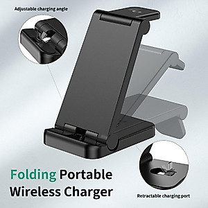 3 in 1 Charging Station for Samsung, 25w PD Super Fast Charger for Samsung Galaxy S23 Ultra/S22/21/Note20/Z Fold5/4/3, Galaxy Buds2Pro/Plus/Liv, Wireless Charger for Galaxy Watch 6/5 pro/4/3/Active2