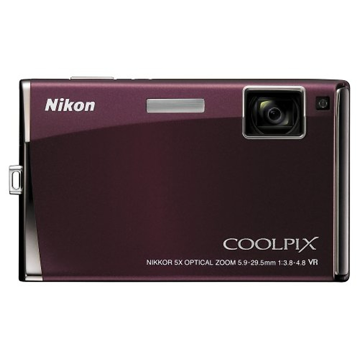 Nikon Coolpix S60 10MP Digital Camera with 5x Optical Vibration Reduction (VR) Zoom (Burgundy)
