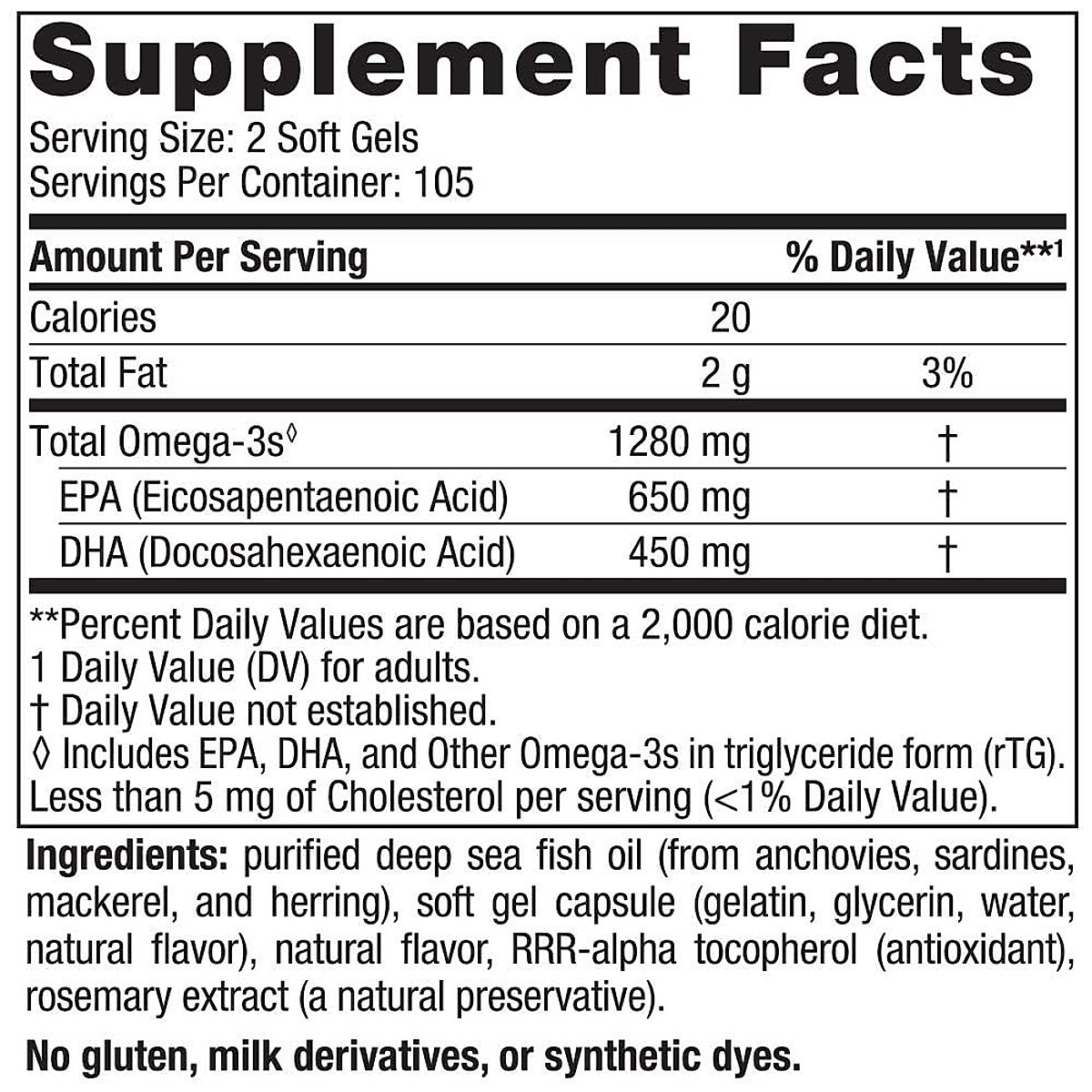 Nordic Naturals Ultimate Omega, Lemon Flavor - 210 Soft Gels - 1280 mg Omega-3 - High-Potency Omega-3 Fish Oil with EPA & DHA - Promotes Brain & Heart Health - Non-GMO - 105 Servings