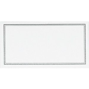 C.R. Gibson White and Silver Table Place Cards for All Occasions, 20 pc, 3'' W x 1.75'' H