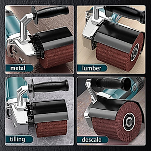 Surface Conditioning Tool 1400W, Burnishing Polishing Machine with 6 Variable Speed, Electric Handheld Stainless Steel Polisher Set, Metal Burnishing Machine Kit with Burnishing Wheel, Blue