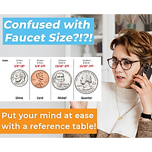 AVAbay GHAF Male 3/4" GHT to Female G1/2"-14T - Garden Hose to Faucet Diverter - Chrome Plated Solid Brass, Female to Male Adapter Fitting for Sink Tub Faucet, Water Filter System