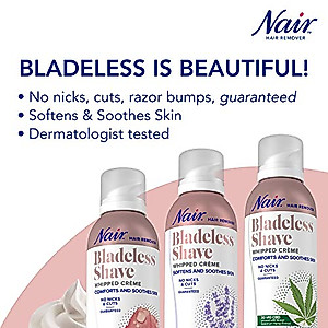 Nair Hair Remover Bladeless Shave Whipped Crème, Painless Hair Removal, 5 Oz Can