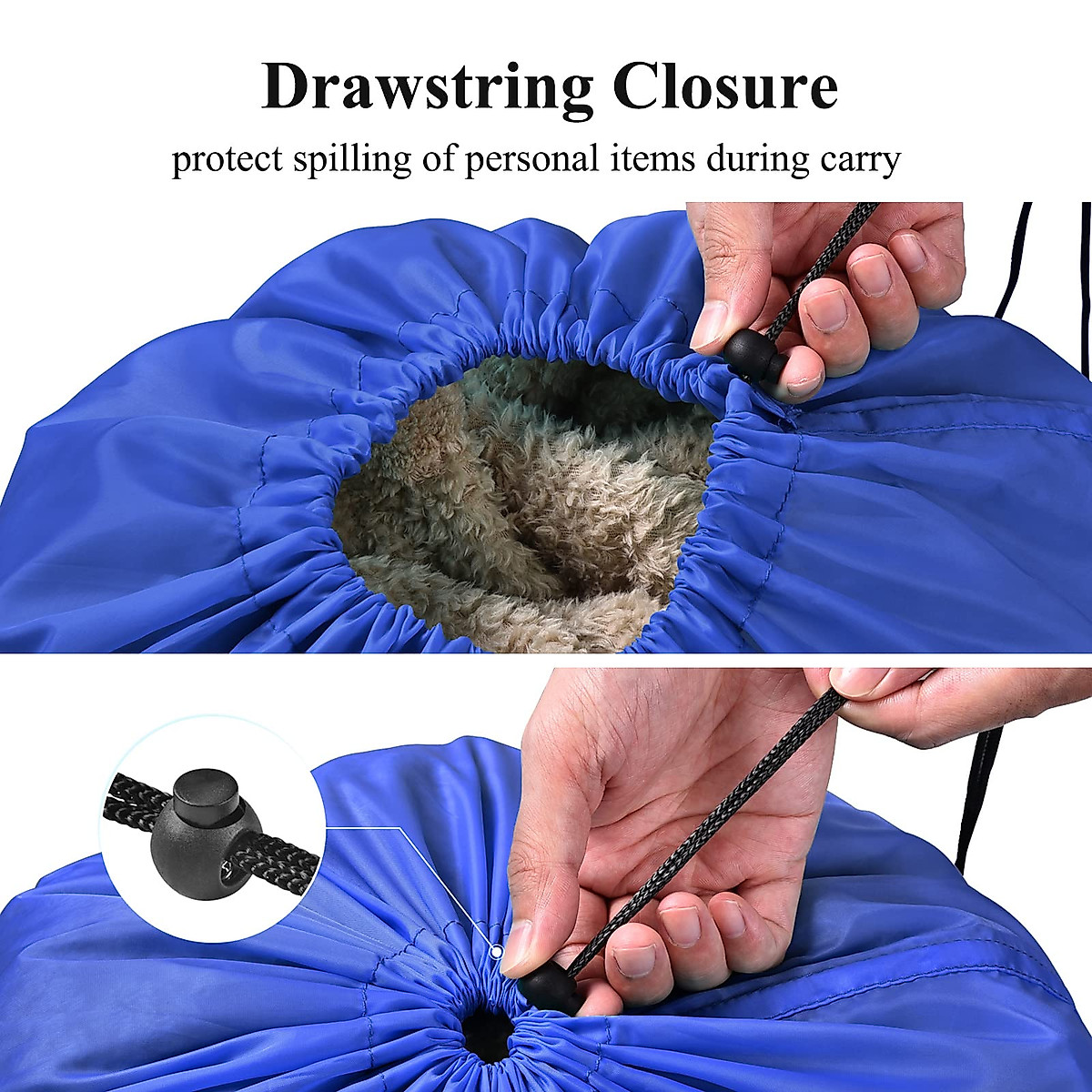 OTraki Heavy Duty Large Laundry Bags 2 Pack 28 x 45 inch XL Drawstring Travel Organizer Bag Fit Hamper Basket Camp Home College Dorm Tear Resistant Dirty Cloth Big Storage, Three Loads of Clothes Blue