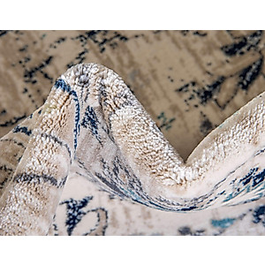 Unique Loom Oslo Collection Area Rug - Osterbro (10' x 13' 1" Rectangle, Beige/ Light Brown)