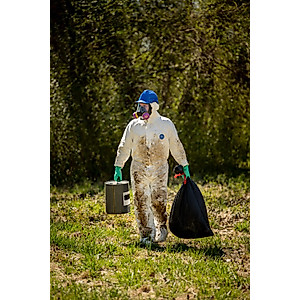 DuPont Tyvek 400 TY127S Disposable Protective Coverall with Respirator-Fit Hood and Elastic Cuff, White, X-Large (Pack of 6)