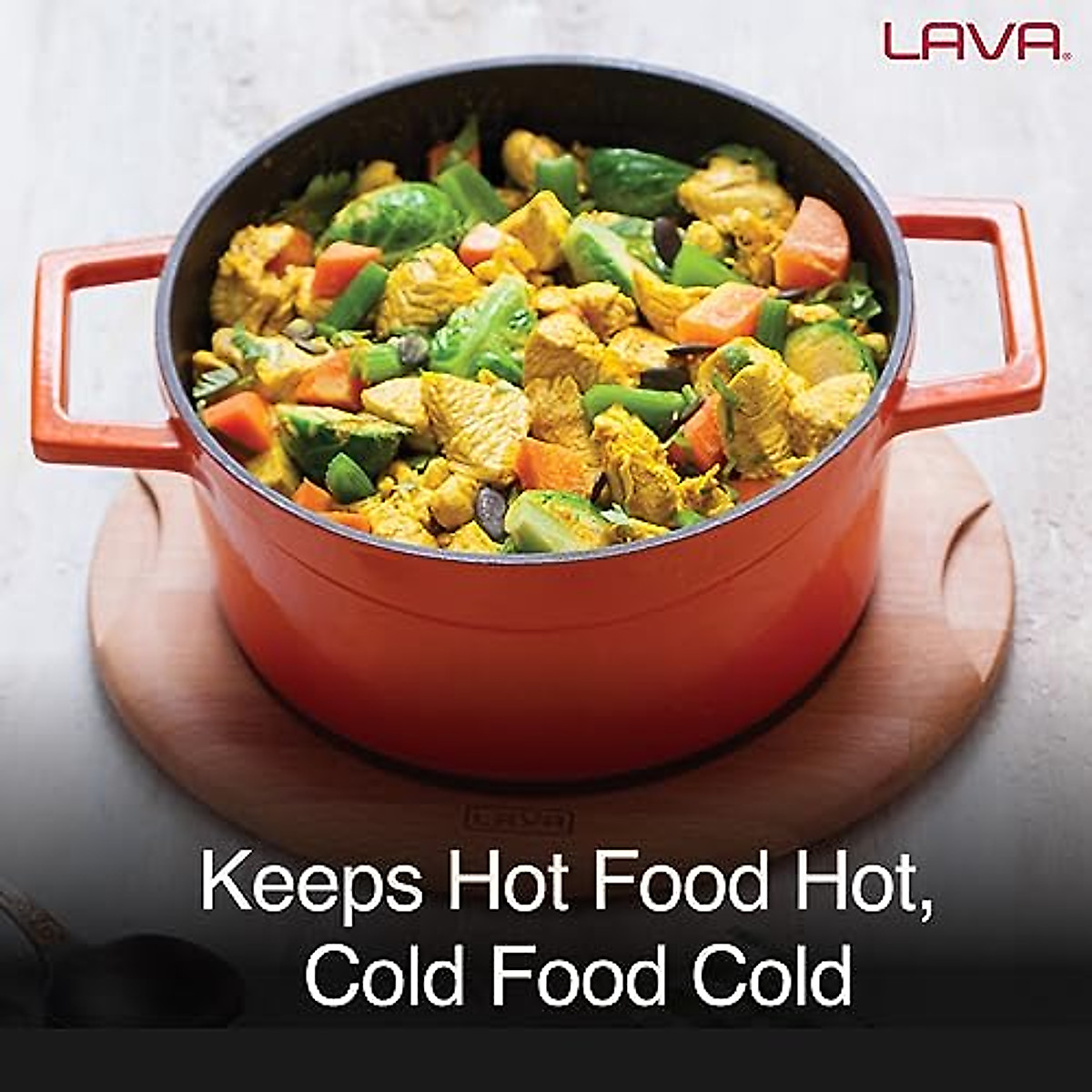 LAVA 7.5 Quarts Cast Iron Dutch Oven: Multipurpose Stylish Oval Shape Dutch Oven Pot with Three Layers of Enamel Coated with Trendy Lid (Red)