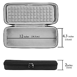 Geekria 60% Compact Keyboard Case, Hard Shell Travel Carrying Bag for 61 Keys Computer Mechanical Keyboard, Compatible with Logitech G PRO X 60, Razer Huntsman Mini 60%, RK Royal KLUDGE RK61