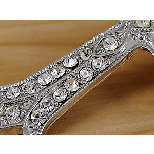 Alilang Vintage Inspired Reproduct Large Crystal Cross Necklace Pendant