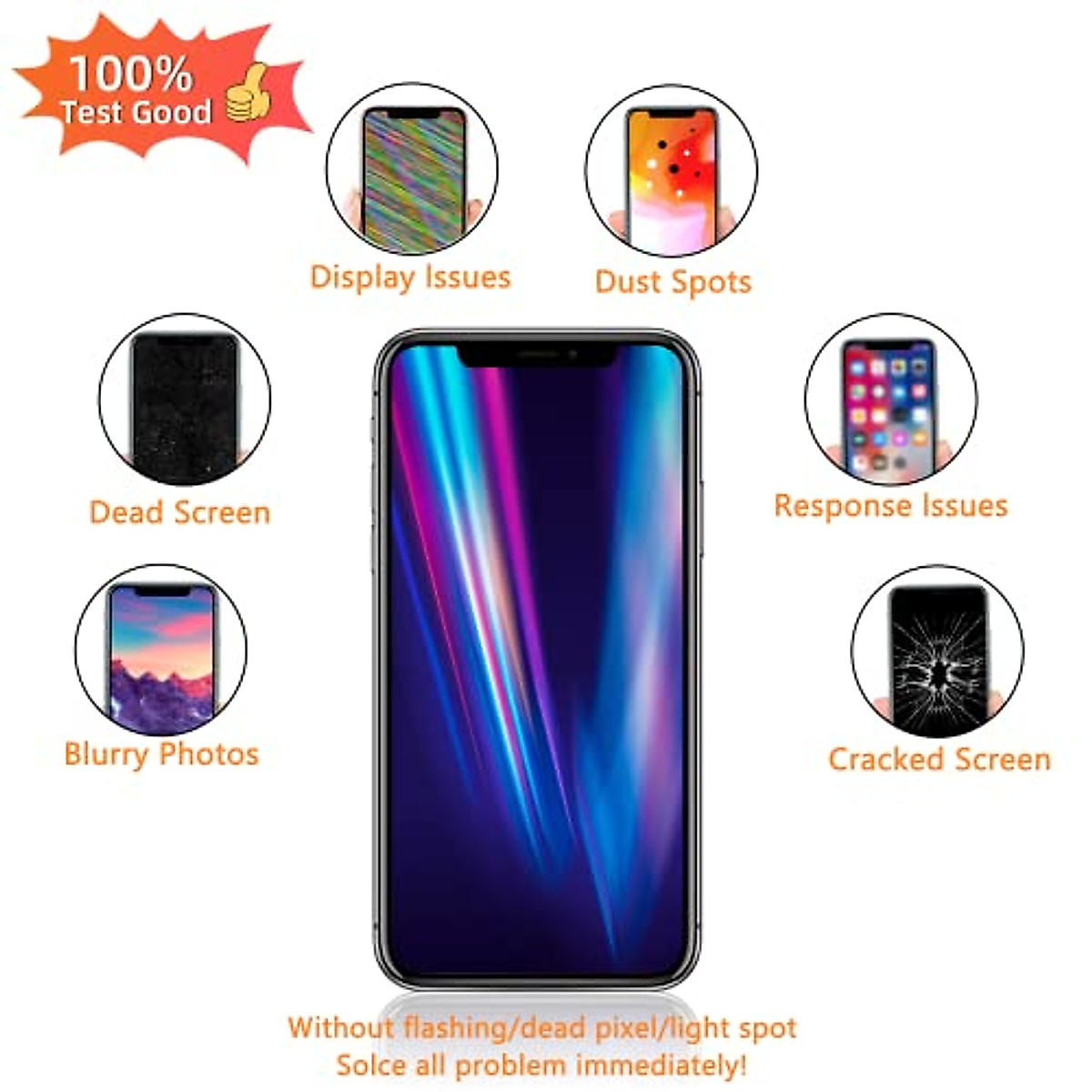 for iPhone XR Screen Replacement 6.1", Bsz4uov 3D Touch LCD Display Digitizer Assembly for A1984, A2105, A2106, A2108, with Magnetic Screws Map Waterproof Frame Adhesive Sticker and Full Repair Tools