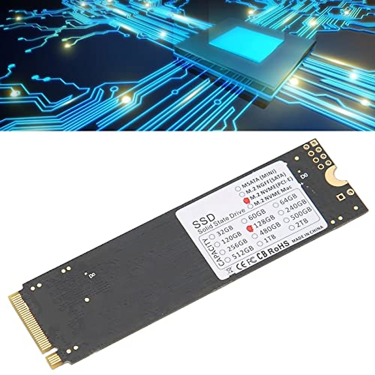 ASHATA M.2 NVMe 2280 SSD M.2 NVMe PCIe Internal Solid State Drive for Gaming and Heavy Graphics, High Speed Low Latency Gaming SSD for Computer(1TB)