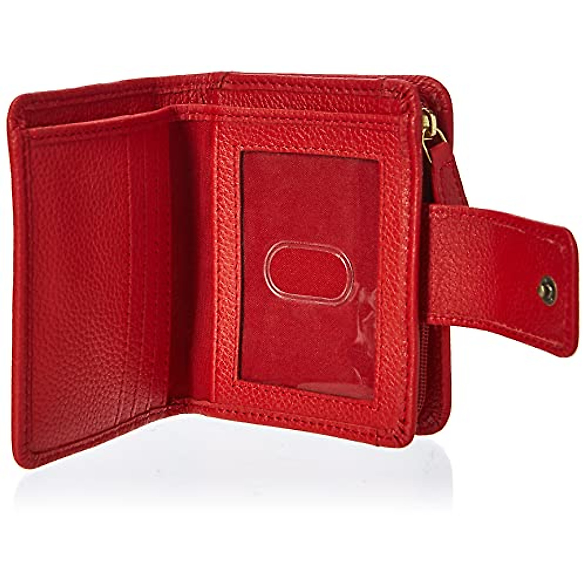 Timberland womens Leather RFID Small Indexer Wallet Billfold, Red, One Size US