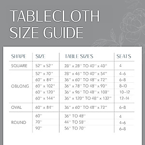 Elrene Home Fashions Monterey Linen Inspired Water- and Stain-Resistant Vinyl Tablecloth with Flannel Backing, 52 inches X 70 inches, Rectangle, Ivory