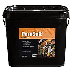 CrystalClear ParaSalt - Pond Salt for Koi & Goldfish - 20 Pounds Treats Up to 4,000 Gallons