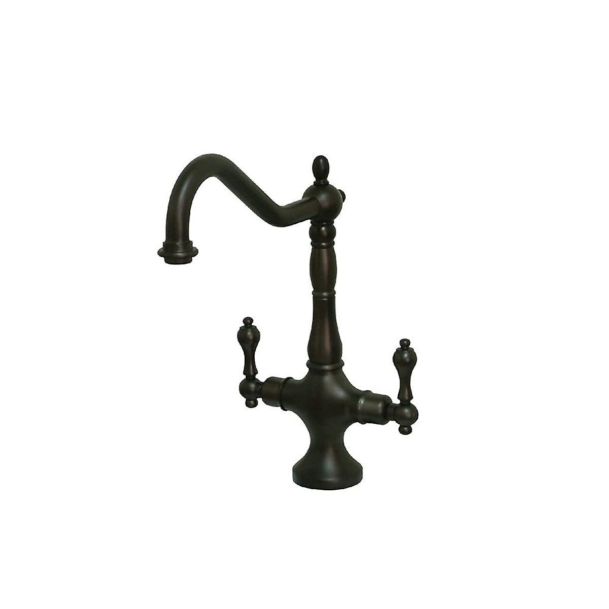 Kingston Brass KS1775ALLS Heritage Single Hole Two Handle Kitchen Faucet, Oil Rubbed Bronze , Oil-Rubbed Bronze, 13 x 8.25 x 2.5