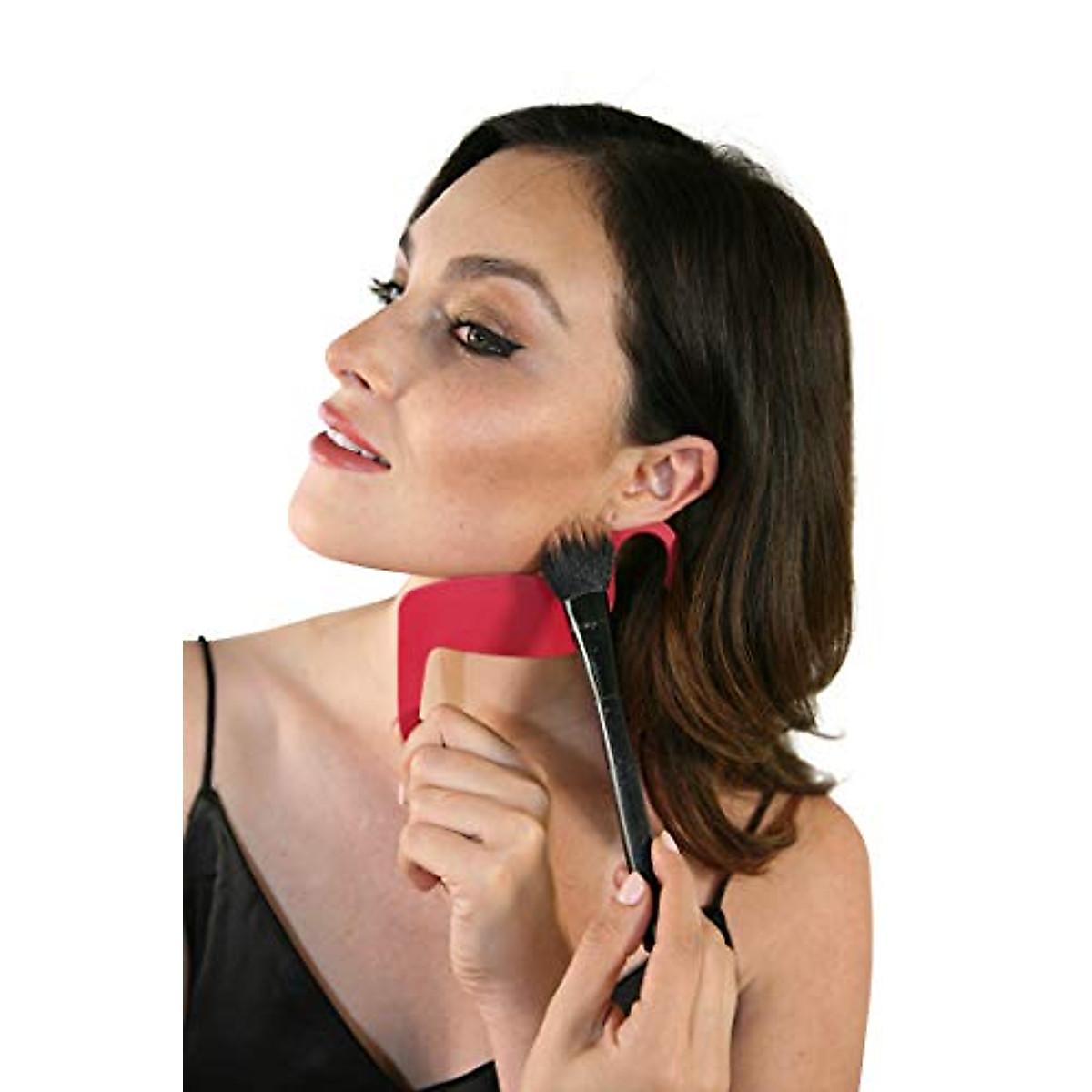 Contour Stencil by Revo - Makeup Kit Brushes Set - Eyebrow Pencil Tint Shaper- Nose Contour Palette Kit Organizer Tool - Contouring Cheeks & Nose - Use w/Foundation Beauty Sponge Bronzer Blush Powder