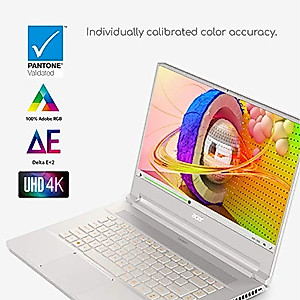 ConceptD 7 CN715-71-71TE Creator Laptop, Intel i7-9750H, NVIDIA GeForce RTX 2060, RTX Studio, 15.6" 4K Ultra HD IPS, 100% Adobe RGB Color Gamut, Pantone Validated, Delta E<2, 16GB DDR4, 1TB NVMe SSD