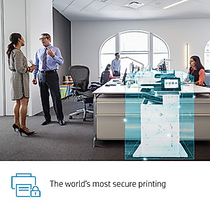 HP LaserJet Enterprise Flow MFP M635z Monochrome All-in-One Printer with built-in Ethernet, 2-sided printing, high-capacity input feeder, wheeled stand & 3-bin stapler/stacker (7PS99A)