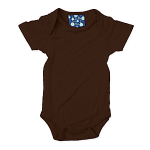 KicKee Pants Little-boys Short Sleeve One-piece Bodysuit, Bark (3-6 Months, Bark)