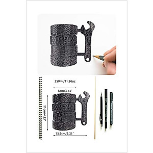 MISHOWNET Tire Coffee Tea Mug Gift for Car Lovers Mechanics Car Enthusiasts Christmas Gifts for Man Birthday Gift