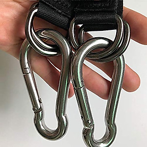 AIVOOF Swing Hanging Straps, 2 PCS 24cm / 9.45inches Tree Swing Straps Hanging Kit Heavy Duty Hanging Straps Holds 440 lbs with Carabiner Perfect for Tree Swing Seat, Hammock, Plank